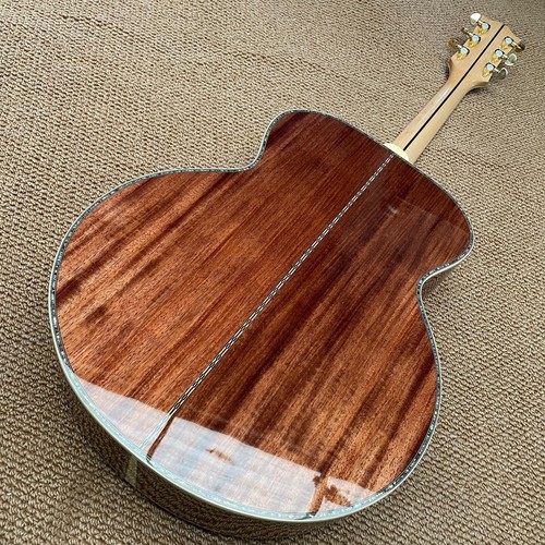 All Solid Wood Acoustic Guitar 43 Inch Spruce Top Mahogany Body Abalone ...