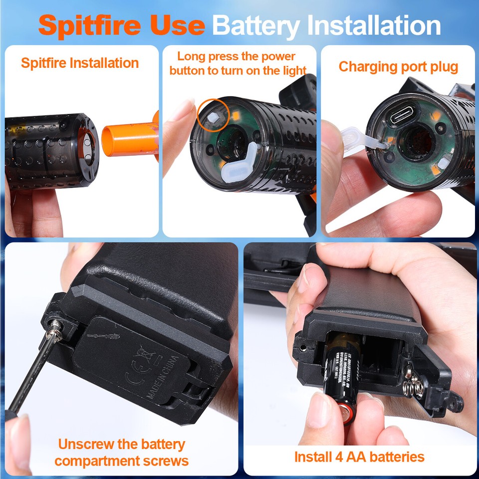 Electric Water Guns Ultimate Battle Blaster with Realistic Gun Muzzle ...