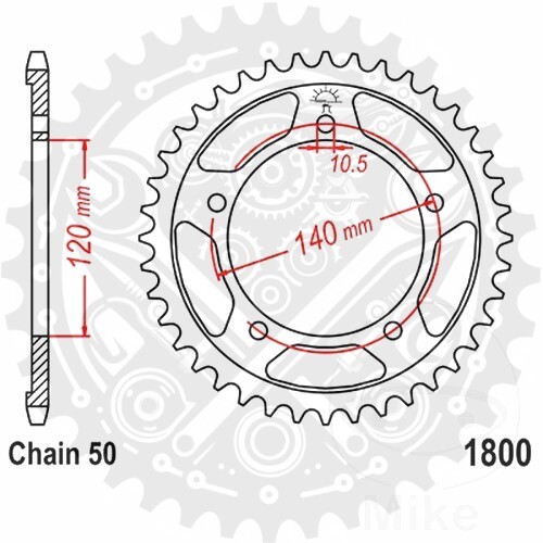 JTR1800.47 JT Rear Sprocket 47/530 For Suzuki GSX 1300 BKUF B-King ...