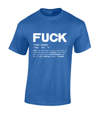 Fu*K Definition Funny Rude Design Joke Gift Fun Unisex T-Shirt | eBay