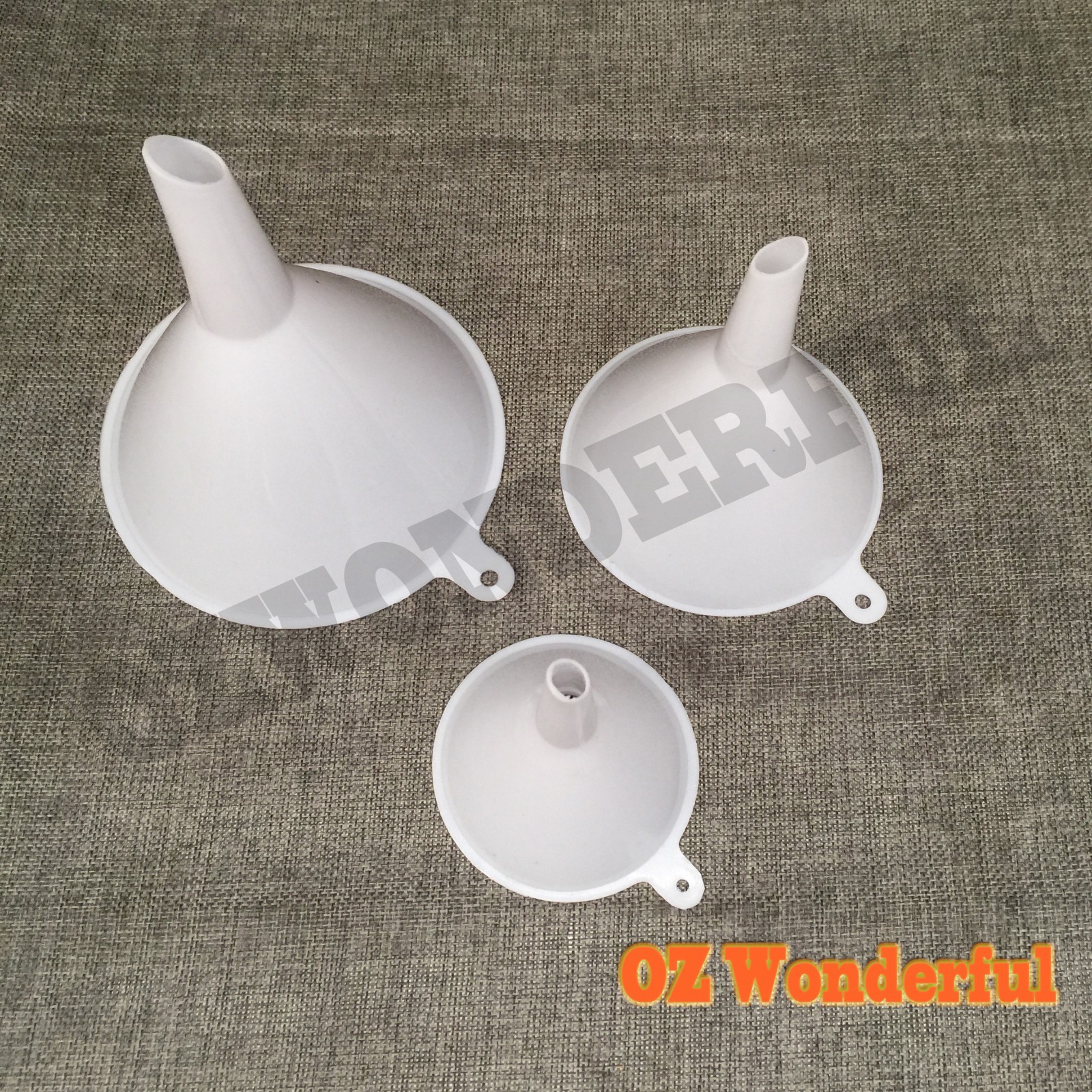 3pcs Set General Purpose Plastic Funnels Assorted Sizes Funnel 75-97 ...