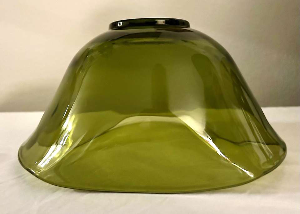Vintage Anchor Hocking Pinched Glass Chip Bowl 9” Avocado Green MCM ...