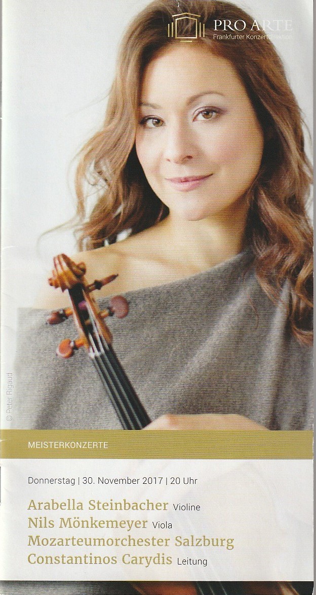 Programmheft Meisterkonzerte Alte Oper Frankfurt 30. November 2017 | eBay.de
