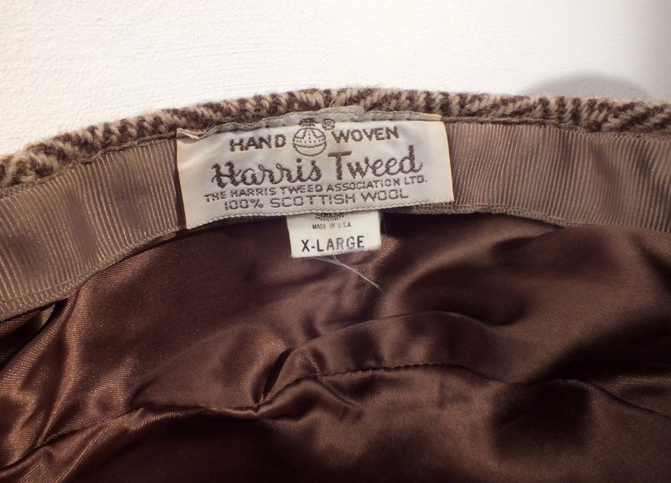 Harris Tweed Wool Newsboy Hat: Hand Woven Scottish Wool: XL | eBay