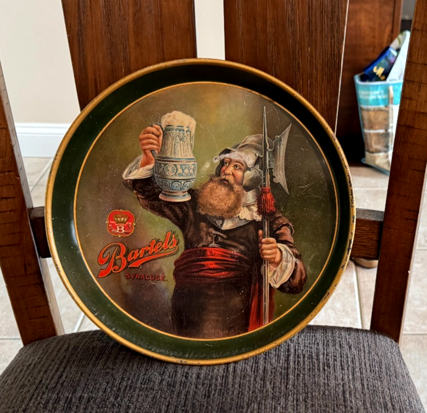 PRE-PROHIBITION BARTELS BEER 12" METAL TRAY NIGHT WATCHMAN BARTELS ...