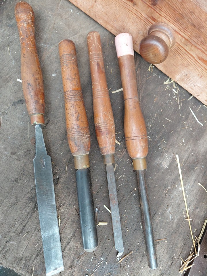 4 Woodturning Chisels Diffrent Sizes Names As Found See Photos | eBay UK