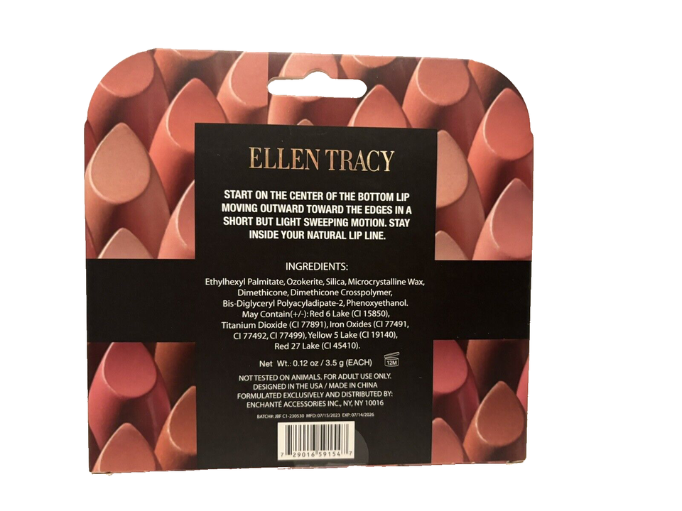 Ellen Tracy Matte 5 Lipsticks Collection Gift Set New in Box Cosmetics ...