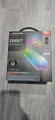 Monster DIGIT 3 Panel Smart Modular 3D LED Art Panels Lights Starter ...