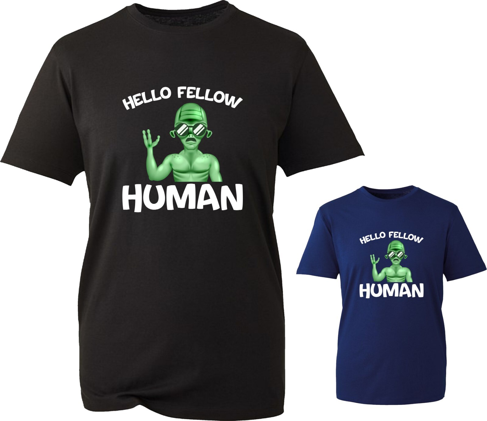 Hello Fellow Human Funny Meme Sarcastic Alien T-Shirt Humor Gift For ...