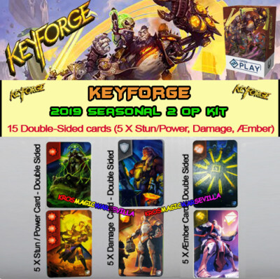 KEYFORGE 2019 SEASONAL TWO - 15 Double Sided Cards (Stun/Power, Damage ...