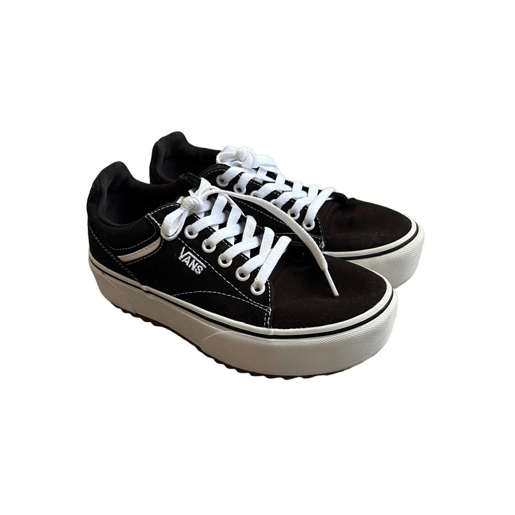 Vans Knu Stack Shoes black and white Left 6 Right 6.5 - Gem
