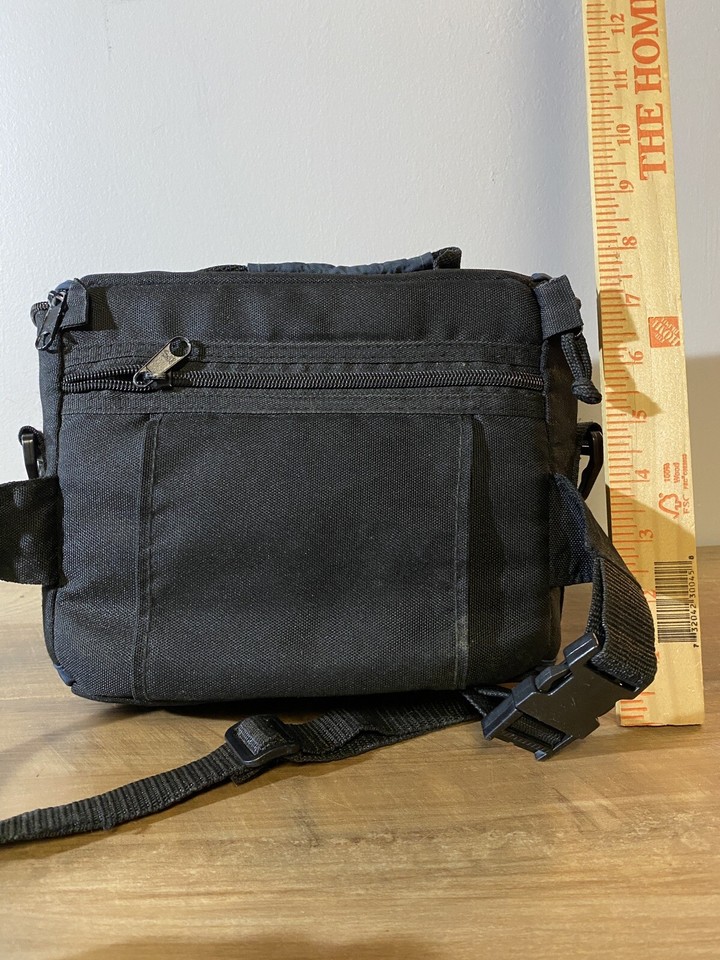 Quantaray camera bag, black and blue with shoulder strap, | eBay