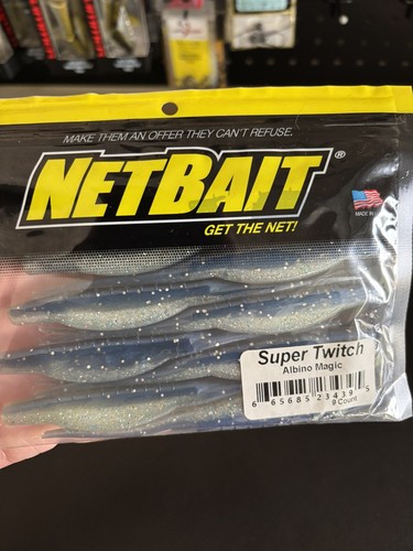(LOT OF 4) NETBAIT SUPER TWITCH 5" SOFT JERKBAIT (4 DIFFERENT COLORS ...