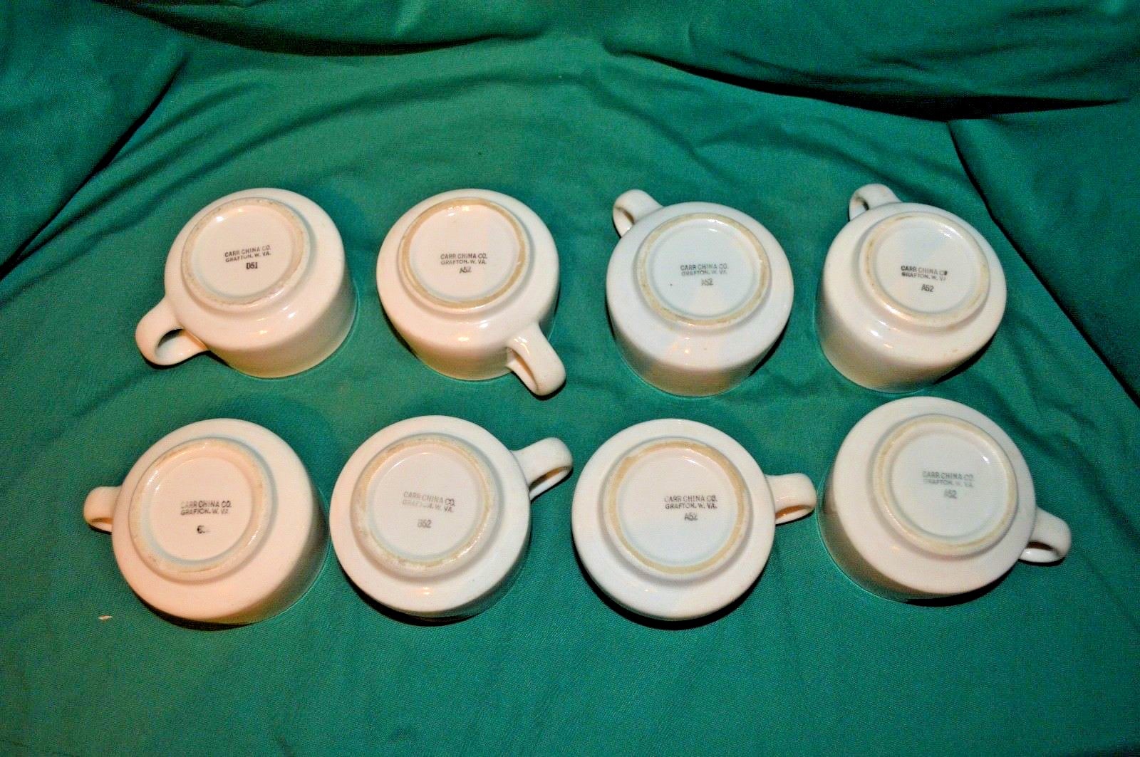 Carr China Co. Grafton W.Va 8pc Cup Set | eBay