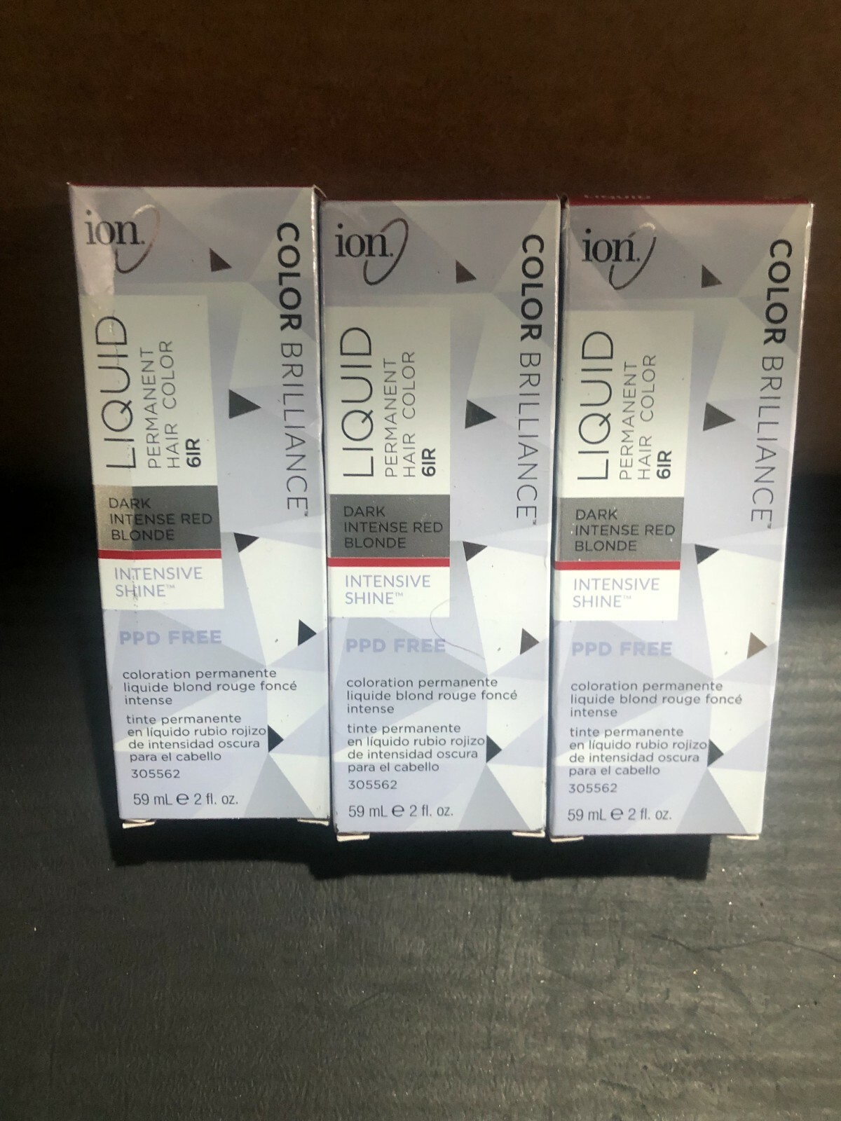 3 PK-ION Color Brilliance 6IR Dark Intense Red Blonde Permanent Creme ...