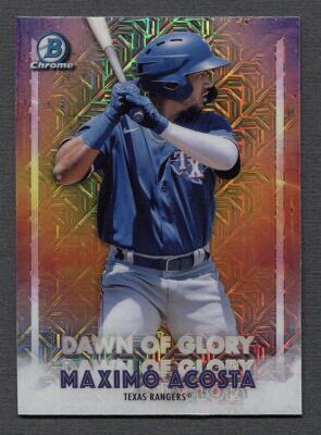 2021 Bowman Chrome Dawn of Glory Mojo Refractor #DG-16 Maximo Acosta | eBay