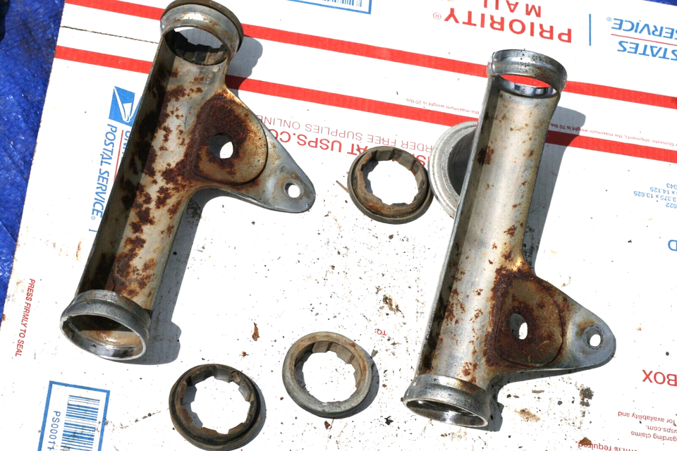 1970-71 HONDA SL100 K1 MOTOSPORT OEM HEADLIGHT BRACKET'S W/RUBBER FREE ...