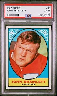 1967 Topps #38 John Bramlett PSA 9 MINT Denver Broncos | eBay