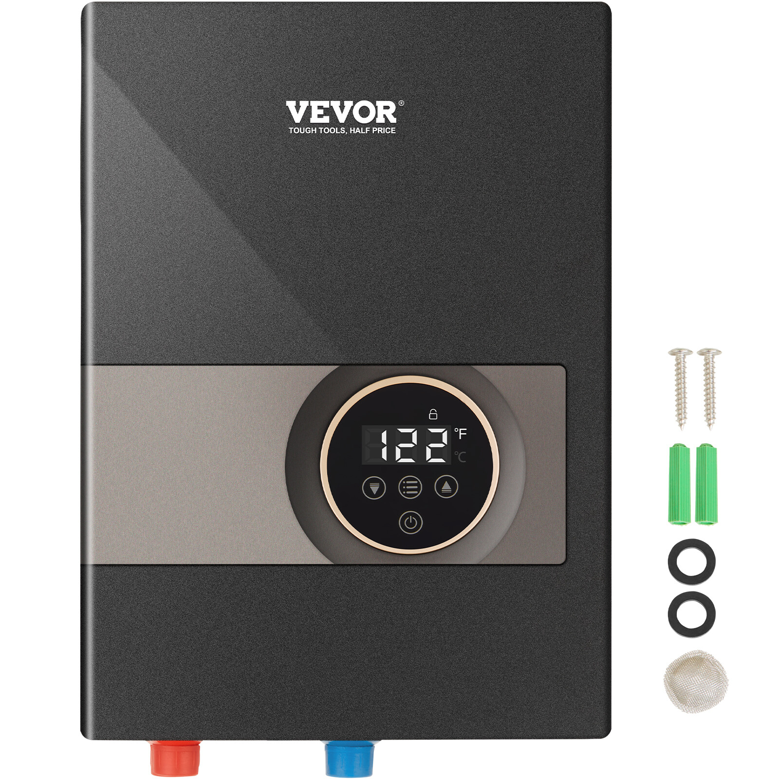 VEVOR 8KW Instant Hot Water Heater Electric Tankless On Demand Shower ...