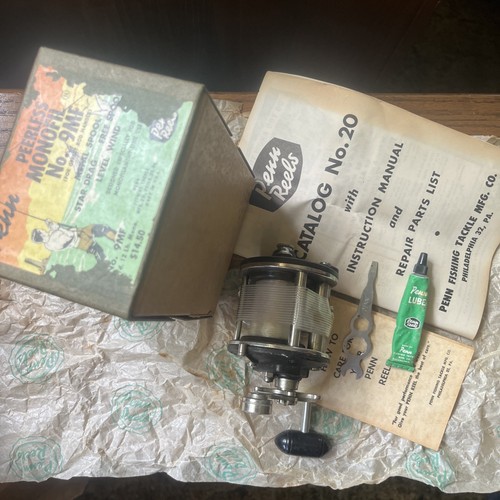 Penn No. 9MF Peerless Monofil Fishing Reel with Original Box 1950s | eBay