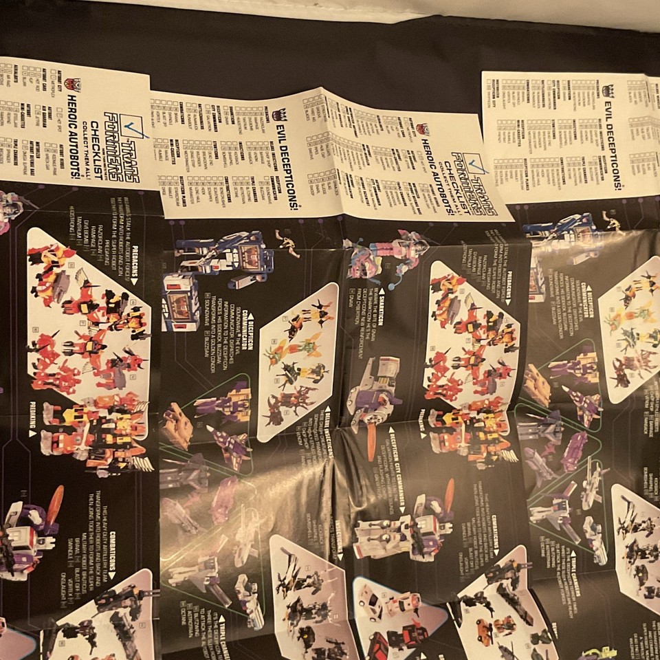 *9 Vintage LOT 1986 Hasbro Transformers Original G1 Box Insert Catalog ...