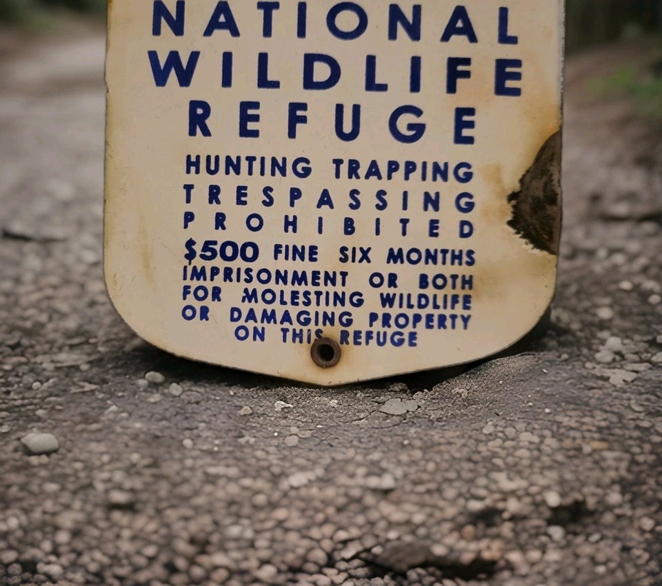 Vintage Wildlife Refuge Porcelain Sign US Department Of Agriculture USA ...