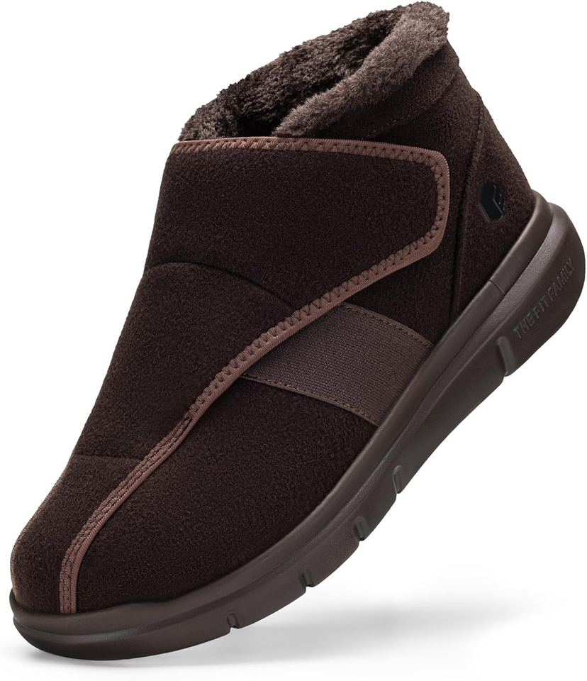 Diabetic Shoes for Women Wide Width Warm Slip-On Swollen Feet Shoes ...