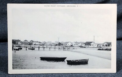 Water Front Cottages Jerusalem Rhode Island RI Antique Postcard PC View ...