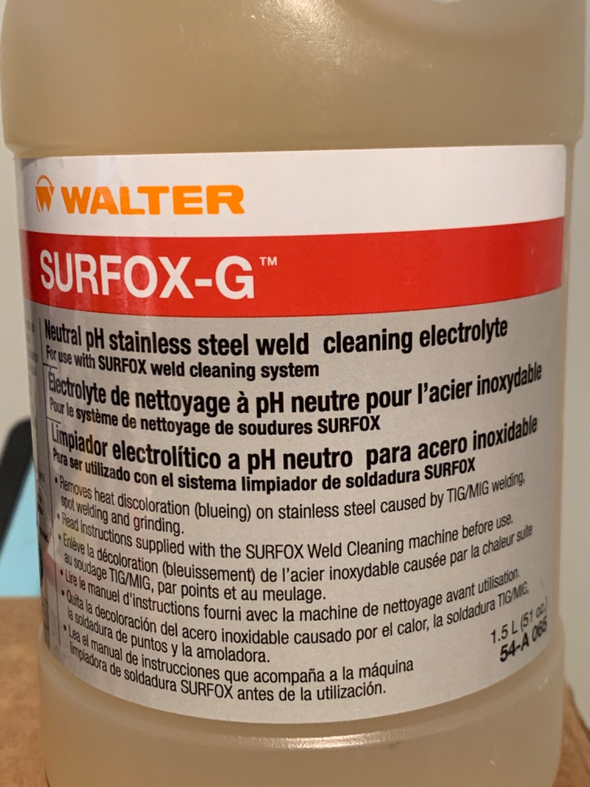 Walter Surface Technologies Weld Cleaning Electrolyte 500 mL Bottle ...