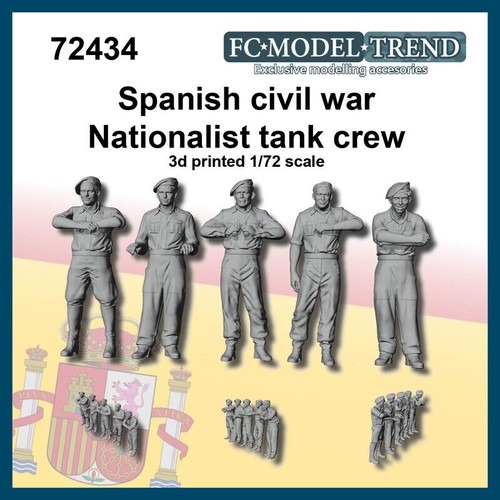 FC MODEL TREND 72434, Spanish civil war nationalist tank crew, 3d ...