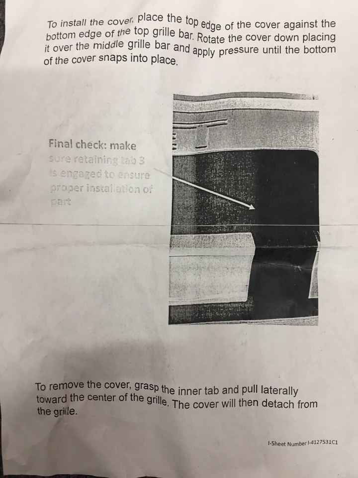 GM Genuine Parts Chevy Snow Cover 4127531C1 LH RH TPO VC-10307 (two ...