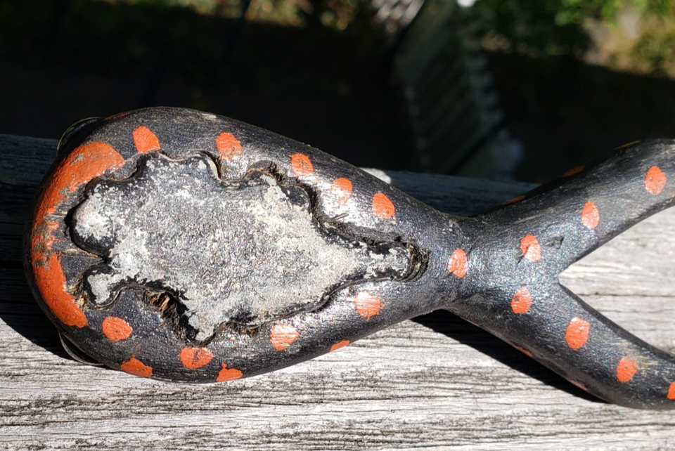CA 1940-60's WORKING FROG SPEARING FISH DECOY MINNESOTA JIM RICHARDS ...