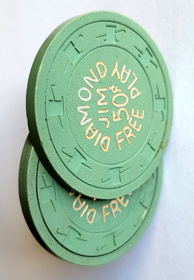 50 Cent Diamond Jim's Nevada Club "FREE PLAY" Lot of 2 - LAS VEGAS ...