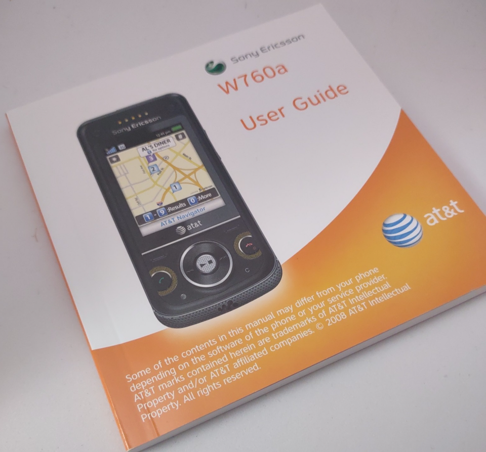 AT&T SONY ERICSSON WALKMAN W760a SLIDER PHONE 2GB M2-SD AC CAR CHARGERS ...