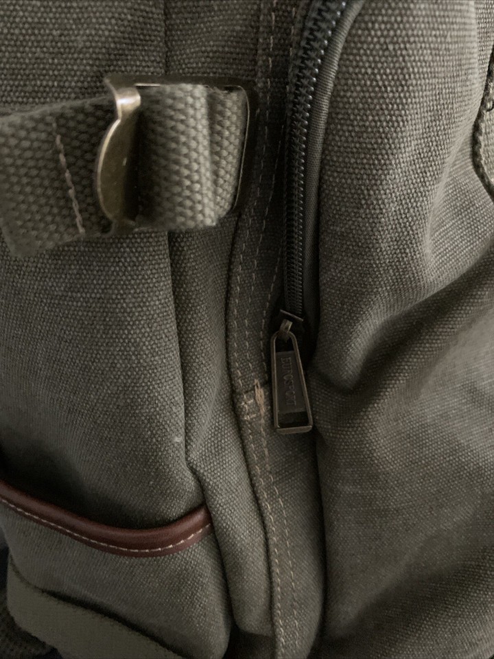 Eurosport Canvas Backpack Bag Olive Green #B718 | eBay