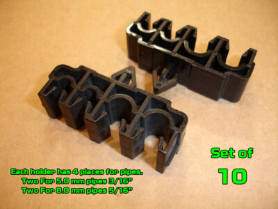 Set of 10 Multi Plastic Brake Line Pipe Mounting Holder Clips 5mm 8mm 3 ...