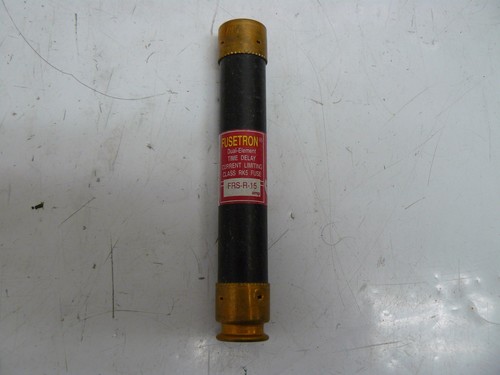 NEW BUSSMANN FUSETRON FRS-R-15 FUSE 15 AMP 600 VAC TIME DELAY CLASS RK5 ...