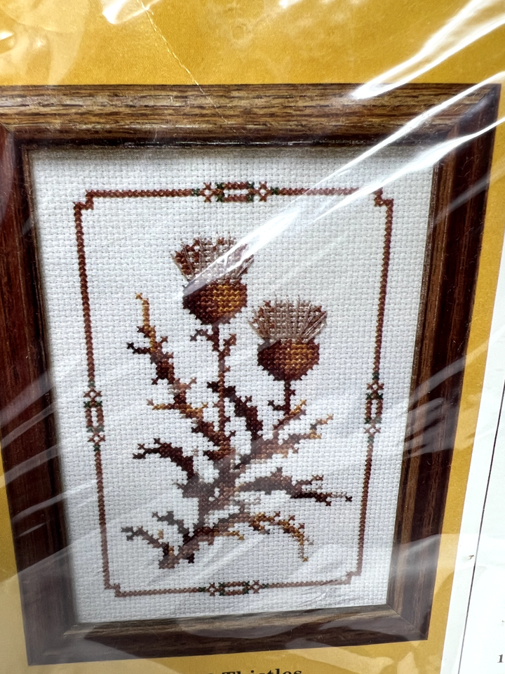 The Creative Circle Vintage Cross Stitch Kit "Thistles” (1643) | eBay