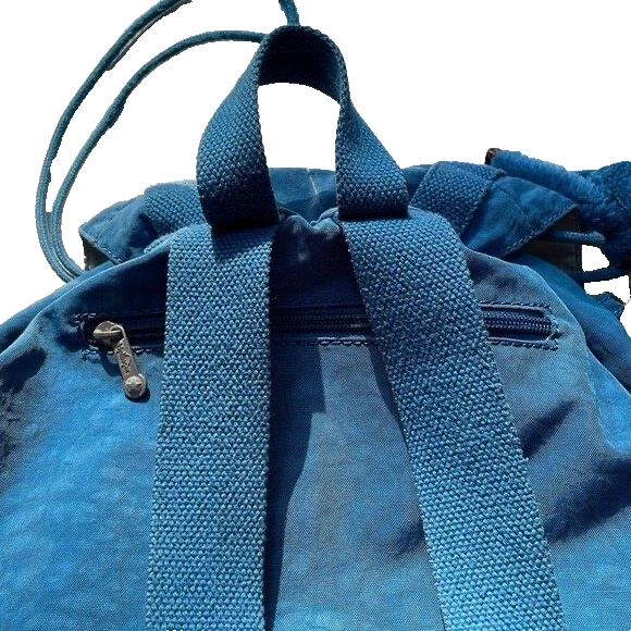 Vintage Kipling Backpack Duffle Bag Drawstring Nylon Medium, Teal | eBay