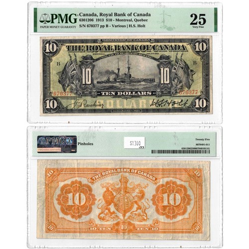 $10 1913 Royal Bank of Canada Chartered Note #630-12-06 - PMG VF-25 | eBay
