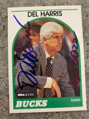 DEL HARRIS MILWAUKEE BUCKS SIGNED 1989 NBA CARD ONE CENT SALE FREE ...