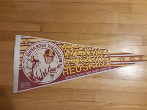 Washington Redskins NFL 1988 Super Bowl XXII Pennant Vintage Officially ...
