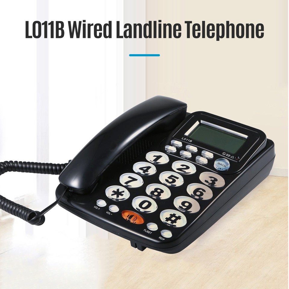 Corded Landline Phone with Hands-Free Calls and 50 Incoming Call Memory ...