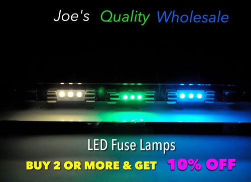 (7)COOL BLUE 8V LED FUSE LAMPS-2225 2252 2230 4230 4300 4400/ 2270 ...