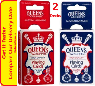 2x QUEEN'S Slipper 52's Playing Cards Decks Bridge Casino Quality 1 ...