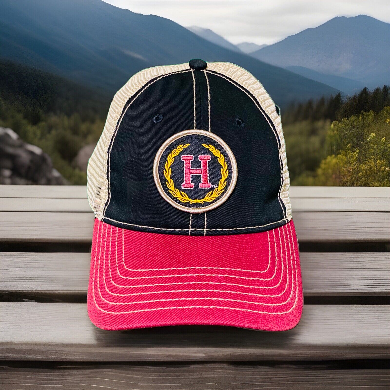 Rare - Vintage Camp David H Harvard Burgundy Black Go… - Gem