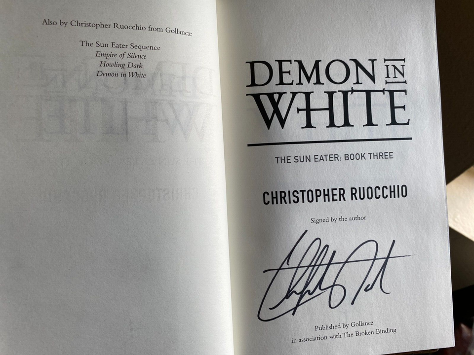 SUNEATER vol. 1-3, Christopher Ruocchio, all SIGNED, 1st/1sts thus HCDJ ...