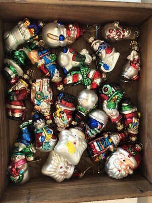 2002 THOMAS PACCONI 23 PIECE BLOWN GLASS CLASSIC COLLECTION CHRISTMAS ...