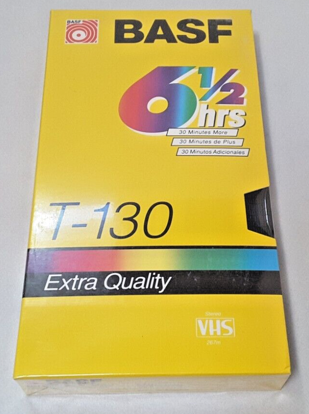 Vintage BASF Extra Quality T-130 VHS VCR Blank Video Tape 6-1/2 hours New Sealed | eBay