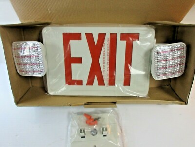 LITHONIA LIGHTING LED EXIT SIGN WITH EMERGENCY LIGHTS ECR LED M6 | eBay